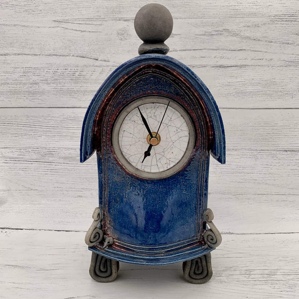 Ceramic Raku Clock | Homeware | Stonesplitter - Ferrers Gallery