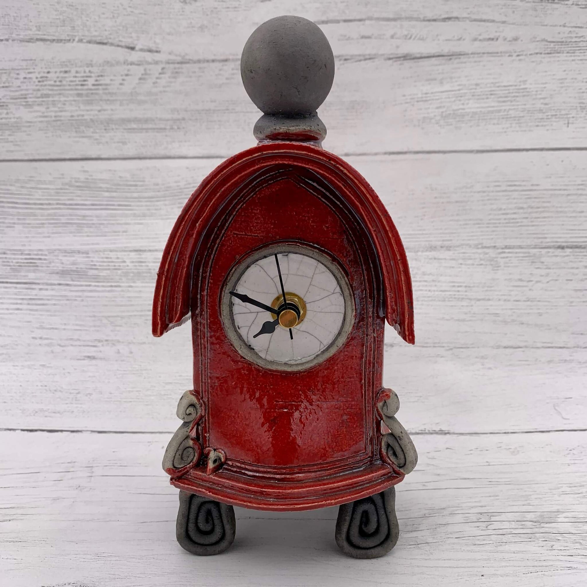 Ceramic Raku Clock | Homeware | Stonesplitter - Ferrers Gallery